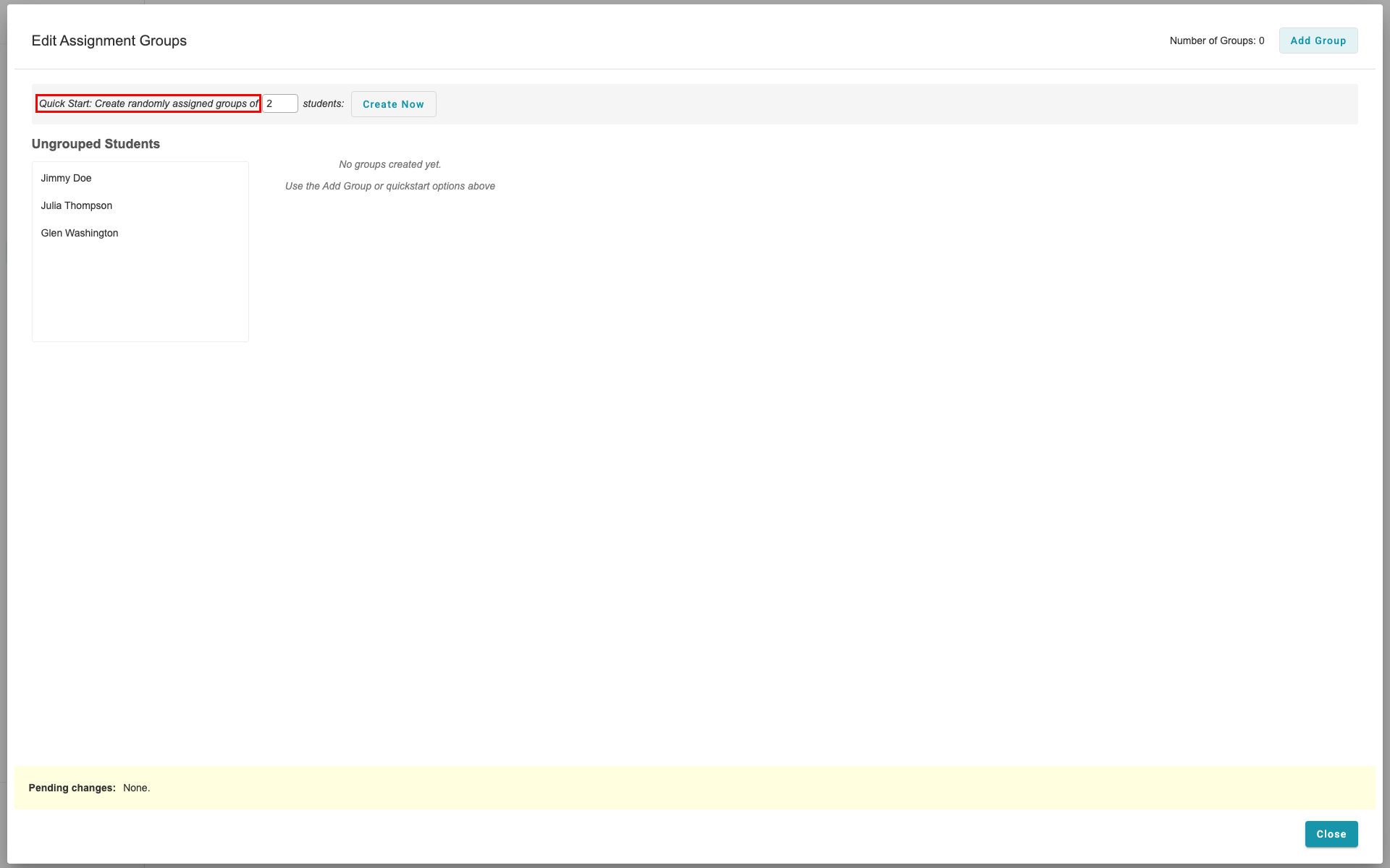 IMAGE 03: Group editor interface showing Quick Start section for ...
