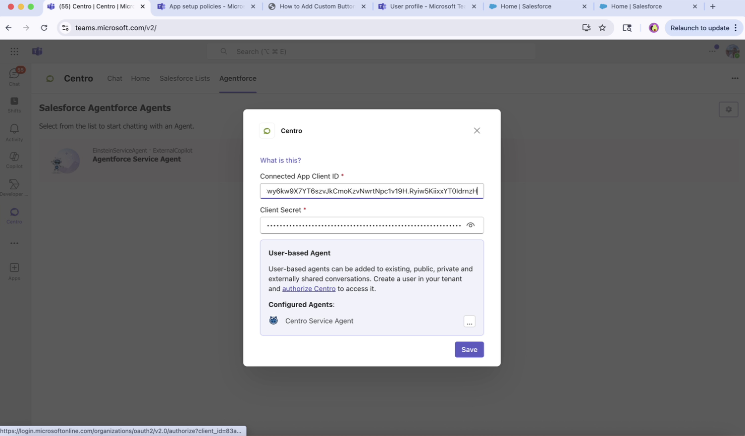 Authorize Teams User to Agent